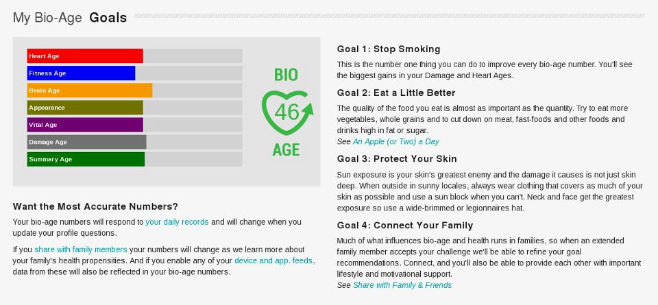 Get Bio-Age Recommendations